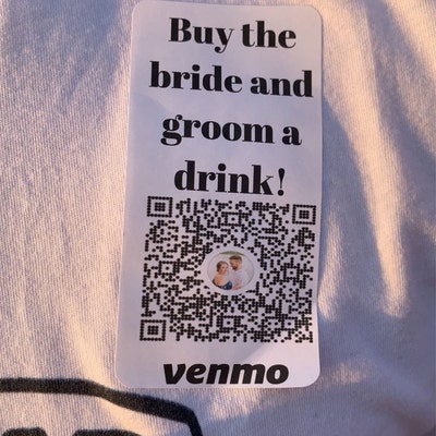 Venmo QR Code Stickers / Cash App QR Code for Bachelorette - Etsy