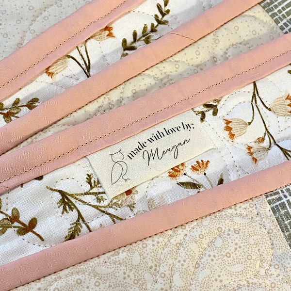 Clothing Labels Custom Half Fold Hem Loop Style Organic Labels Using ...