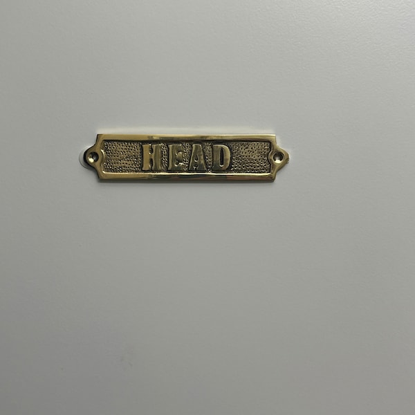 Brass Door Signs - Poop Deck, Head, Screw Room, Captain, Skipper - Rum ...
