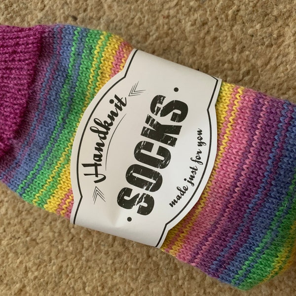 Sock Labels - PRINT YOUR OWN, Printable Care Instructions, Sock Wrap ...