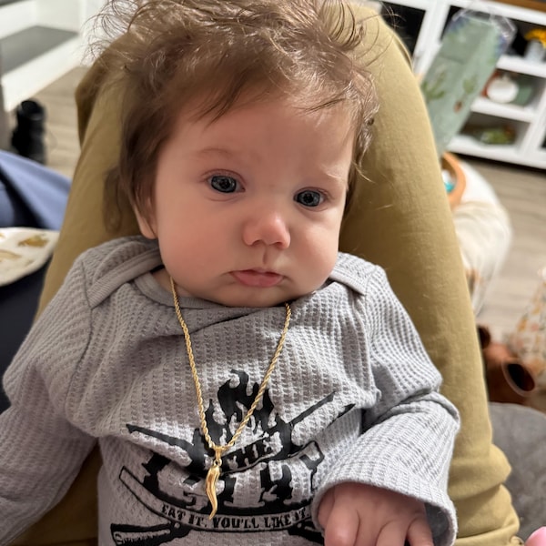 18K Rope Chain Necklace for Boy, 4mm Kids Rope Chain, Baby Boy Necklace ...