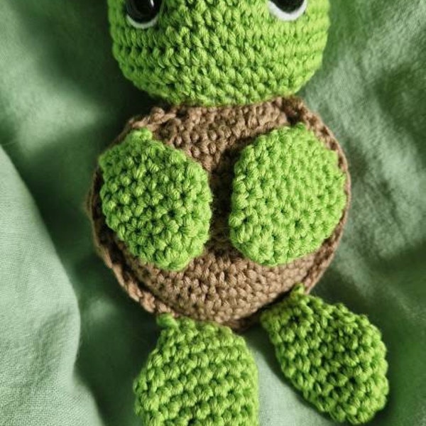 Baby Turtle Crochet Pattern. Cute Crochet Turtle Pattern. Amigurumi ...