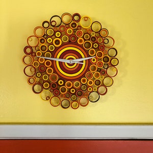 Wall Clock Paper Clock Colorful Clock First Anniversary - Etsy