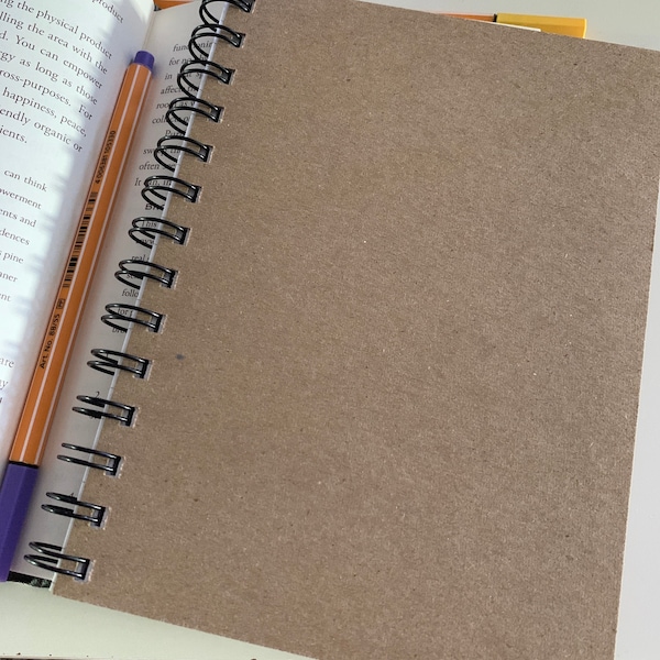 Blank Journal, Blank Cover Journal, Spiral Kraft Notebook, Journal ...