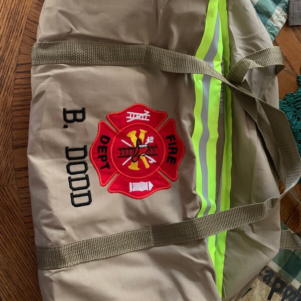 Firefighter Overnight Duffel Bag, Personalized Firefighter Gift for Him ...