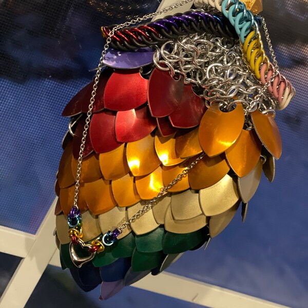 Rainbow Pride Persian Stretch Chainmaille Infinity Bracelet - Etsy