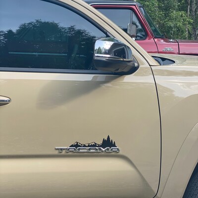3rd Gen Tacoma Mountain Decal With Evergreens, Tacoma Mountain Decal ...