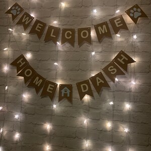 Welcome Home Puppy Personalised Personalized New Dog Banner Bunting ...