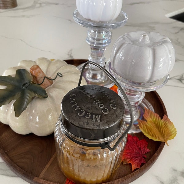 Walnut Catch All Tray, Wooden Tray, Round Wooden Tray - Etsy