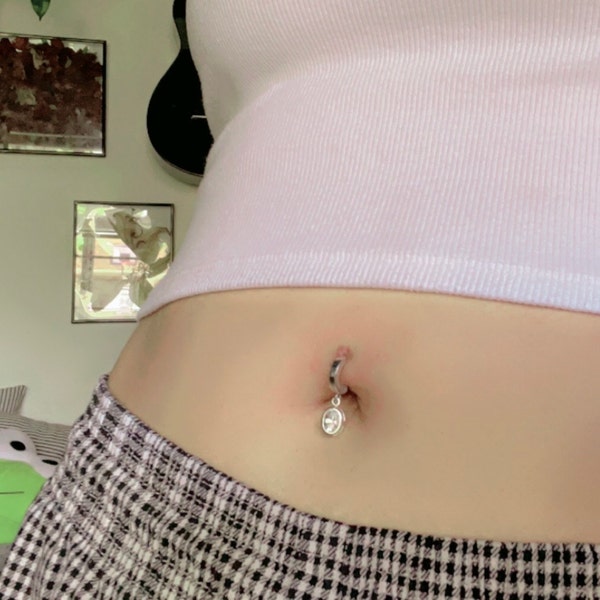 Design Your Own Belly Button Ring With Sterling Silver Sapphire Blue Cz ...