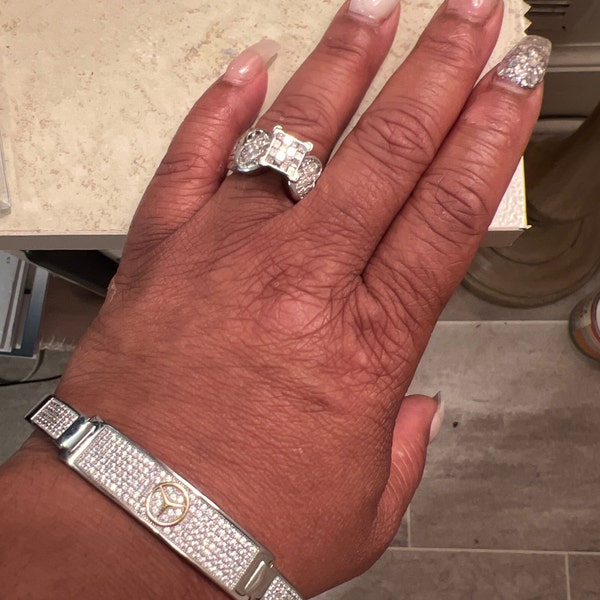 Cuben Link Chain Miami Style Hip-hop Chain Studded With Cubic Zirconia ...