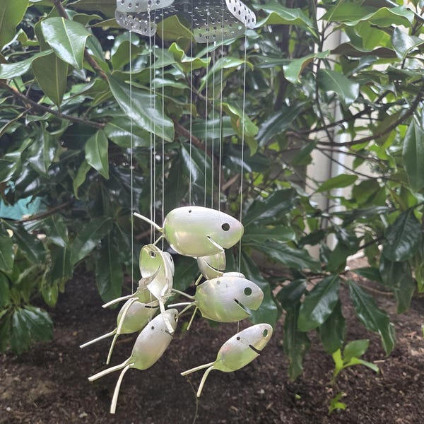 Fork Octopus & Spoon Fish Windchime, Musical Kinetic Metal Wind Chimes ...