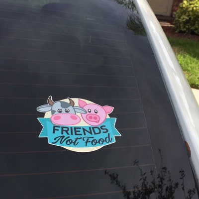 Friends Not Food Sticker Vegan Vegetarian Car Decal Laptop - Etsy