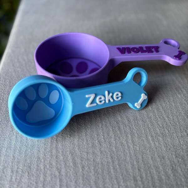 Personalized Dog Food Scoop, Pet Food Measuring Cup With Name, Kibble ...