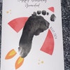 Happy Father's Day Personalised Footprint Rocket Card: DIY Handmade ...