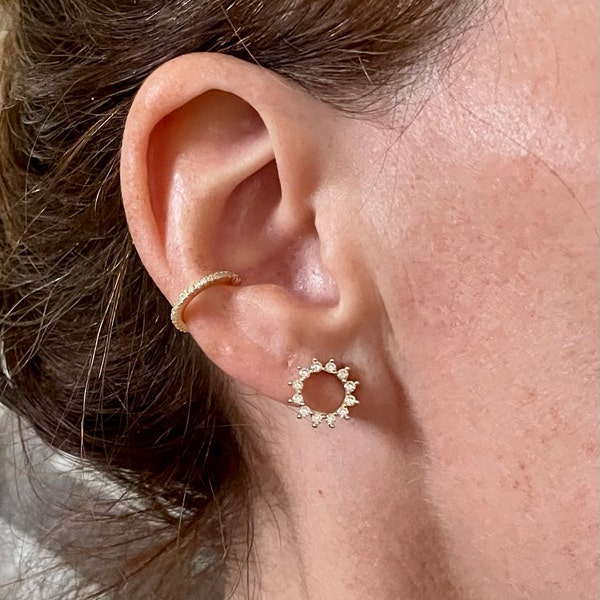 Gold Ear Cuff Dainty Ear Cuff Minimalist Ear Cuff No Piercing Ear Cuff Tiny Ear Cuffs Huggie Ear ...