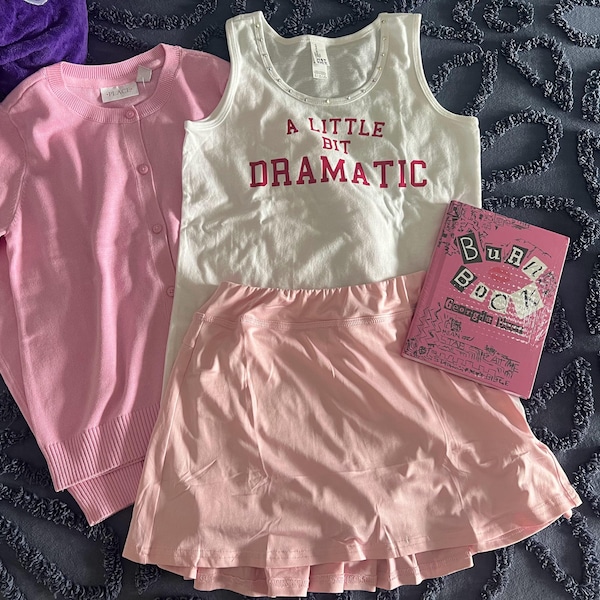 Kids A Little Bit Dramatic Tank Top or T-shirt Regina George Costume 6 12 18 2T 3T 4T 5 6 7 8 10 ...