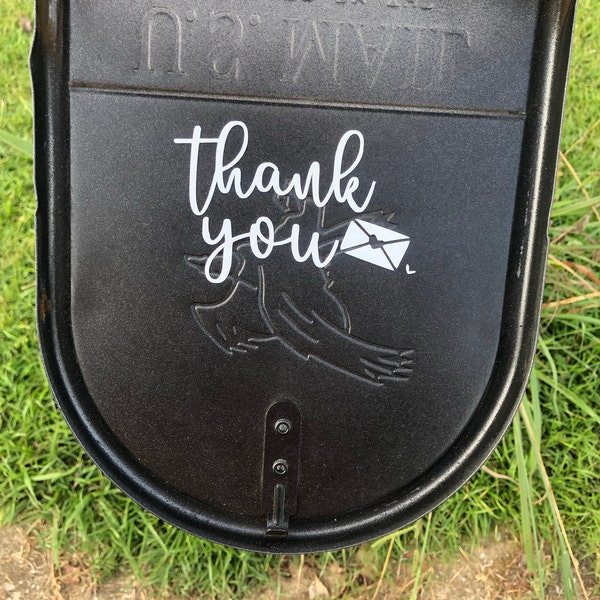 Thank You Decal, Thank You Sticker, Thank You Mail Box Decal Sticker ...