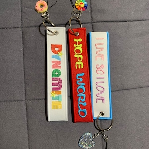 Hope World Embroidery Keychain J-hope Army Bomb Strap BTS - Etsy