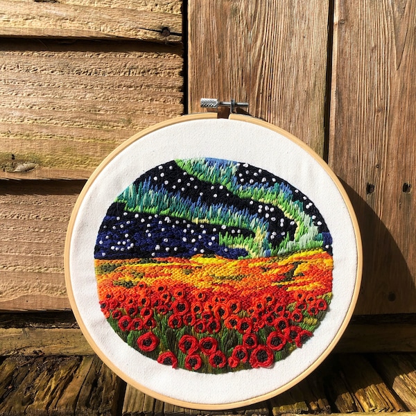 DIY Landscape Embroidery Kit: Sunflower Sky Needlework Projects, Gift ...