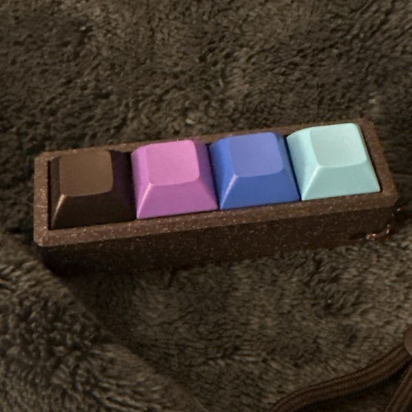 Mechanical Switch Clicky Fidget - Pastel Rainbow Th W/ Strap Keyboard ...