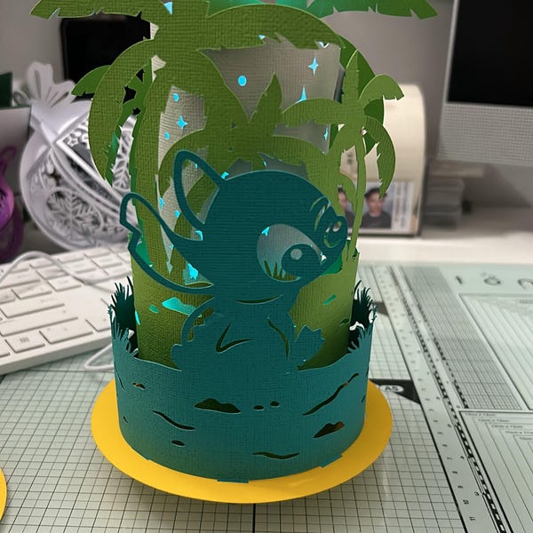 Stitch 3 Paper Cut Light Box Template Files, Shadow Box, 3D Papercut ...