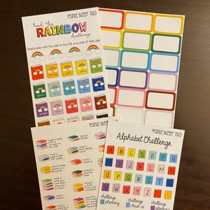Read the Rainbow Reading Challenge Planner Stickers Reading Planner ...