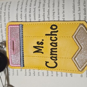 Personalized Crayon ID Badge Holder Pencil Employee ID Holder Teacher ...