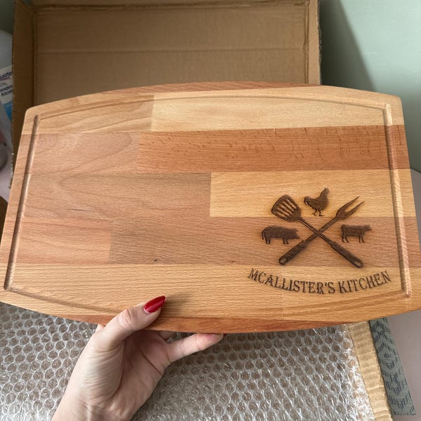 Custom Logo Board, Logo Cutting Board, Engraved Logo Board, Custom ...