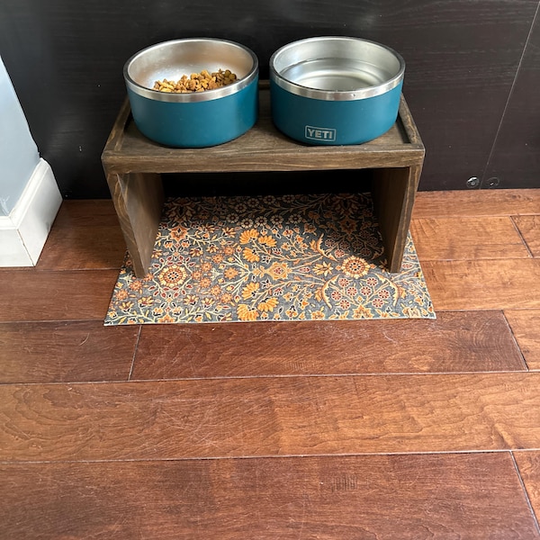 Modern Dog Bowl Stand | Wood Dog Feeder | Raised Dog Food Platform ...