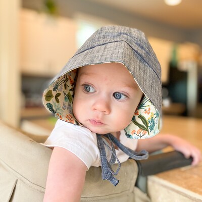 Baby Bonnet / Baby Sun Bonnet / Reversible Bonnet / Rifle Paper Company ...