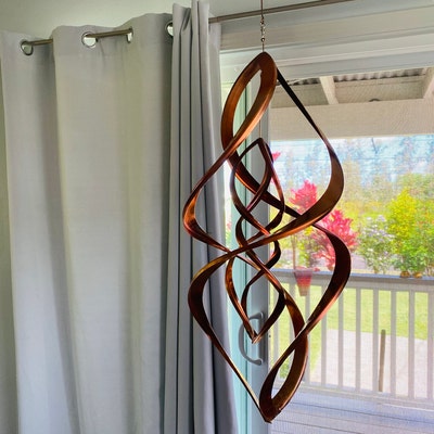 Infinity Copper Sculpture, Wind Spinner, Garden Art - Etsy