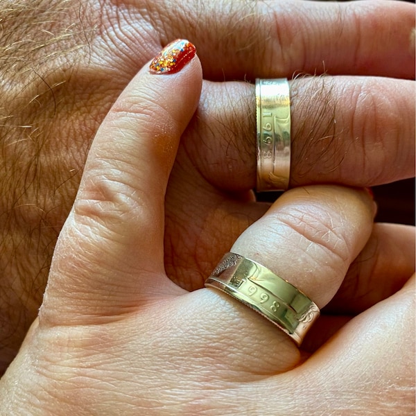 22k Solid Gold Coin Ring for Men: Crafted From 1 Oz 'heads' Design Coin ...