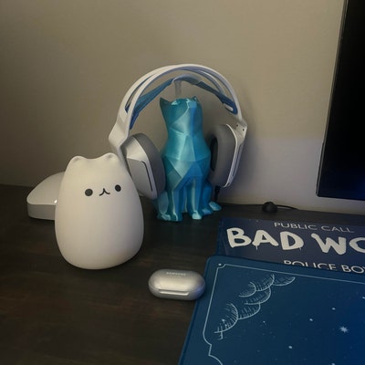Cute Cat Headphone Stand Cat Headset Holder Kawaii Desk Decor Cat ...