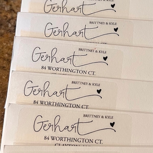 Modern Calligraphy Return Address Labels, Custom Color Return Address ...