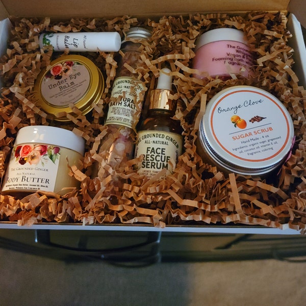 Self Care Gift Organic Skincare Kit Christmas Gift for Her All Natural ...