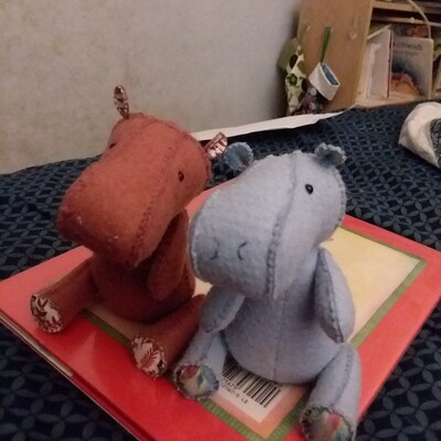 Hippo Pdf Pattern, Pdf Toy Pattern, Felt Hippo Pattern, Hippo Pattern, Hippo Toy Pdf, Diy Hippo ...