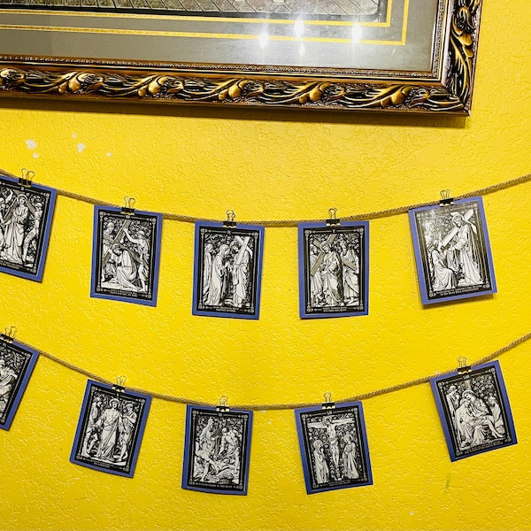 14 Stations of the Cross Printable Banner for Lent/easter - Catholic ...