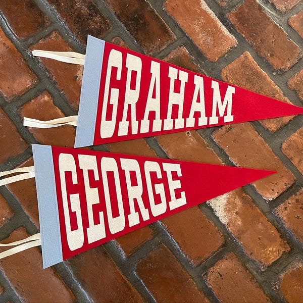 Custom Pennant Flag Large Nursery Name Sign Personalized Baby Shower ...