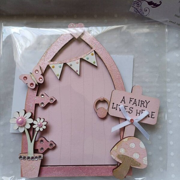 Magical Light Pastel Pink Fairy Door, Handpainted With Embellishments ...