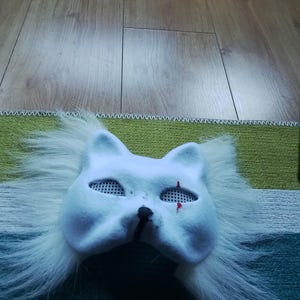 Two Blank Paper Mache Cat Masks, Therian Cat Fox Mask DIY Pack of 2 ...