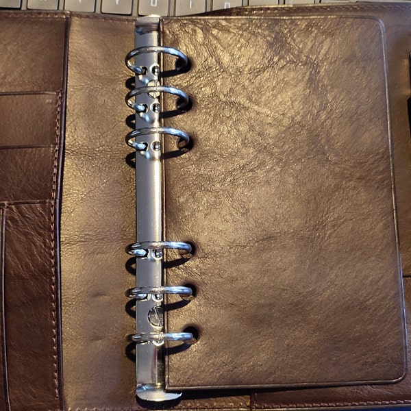 Personal Rings Planner Cover, Binder Handmade Genuine Leather Cover ...