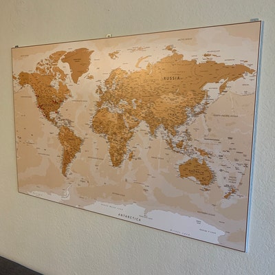 World Map Push Pin, Push Pin Map, World Map Pin Board, Cork World Map ...
