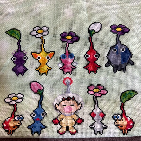 Pikmin Video Game Cross Stitch Pattern PDF Download Pikmin 4 - Etsy