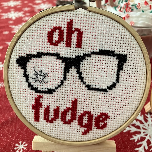 A Christmas Story Broken Glasses Christmas Ornament Cross Stitch ...