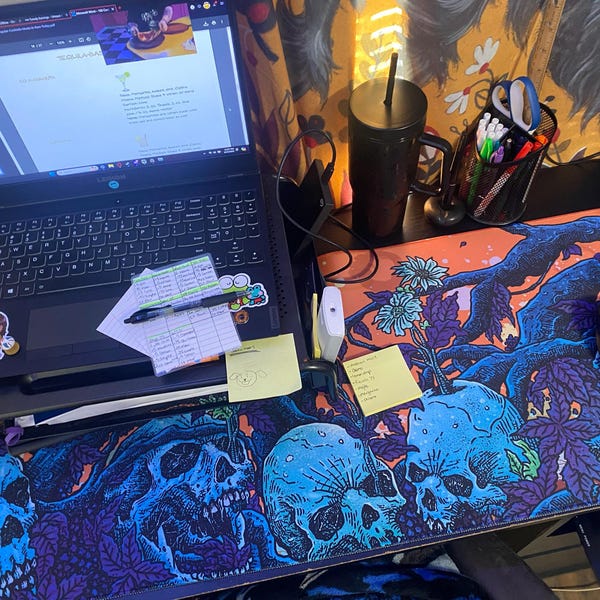 Cosmic Rapture Design 1, Desk Pad, Mouse Pad, Desk Mat, Surreal ...
