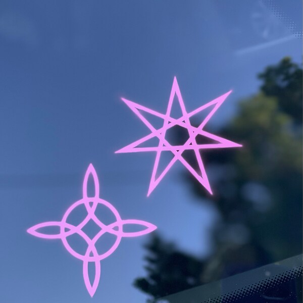Fairy Elven Star, 7-pointed Star, Septagram Vinyl CAR DECAL Pagan ...
