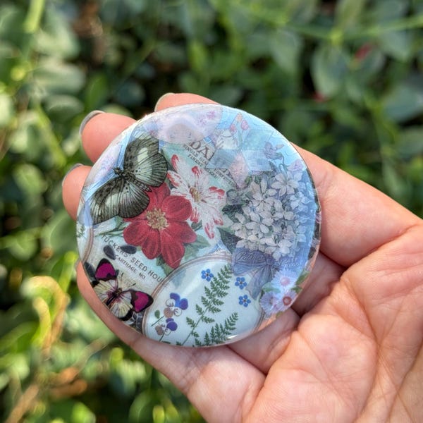 Cool Antique Collage Pin - Etsy