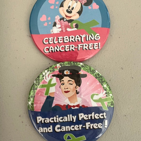 Fighting Breast Cancer Disney Buttons- Breast Cancer Survivor Buttons ...