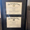 Custom Double Diploma Frame With Tassel Mahogany/navy RC-H ,6x8,7x9,8x10,8.5x11,9x12,10x13,11x14 ...